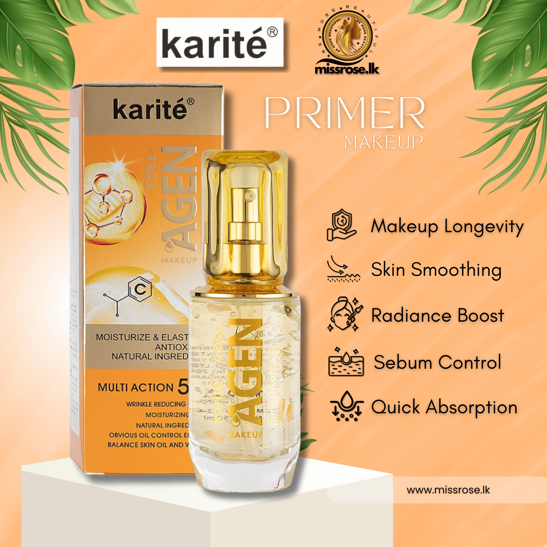 Karité Primer MAKEUP Agen Karite Multiaction 5 in 1 – Missrose.lk