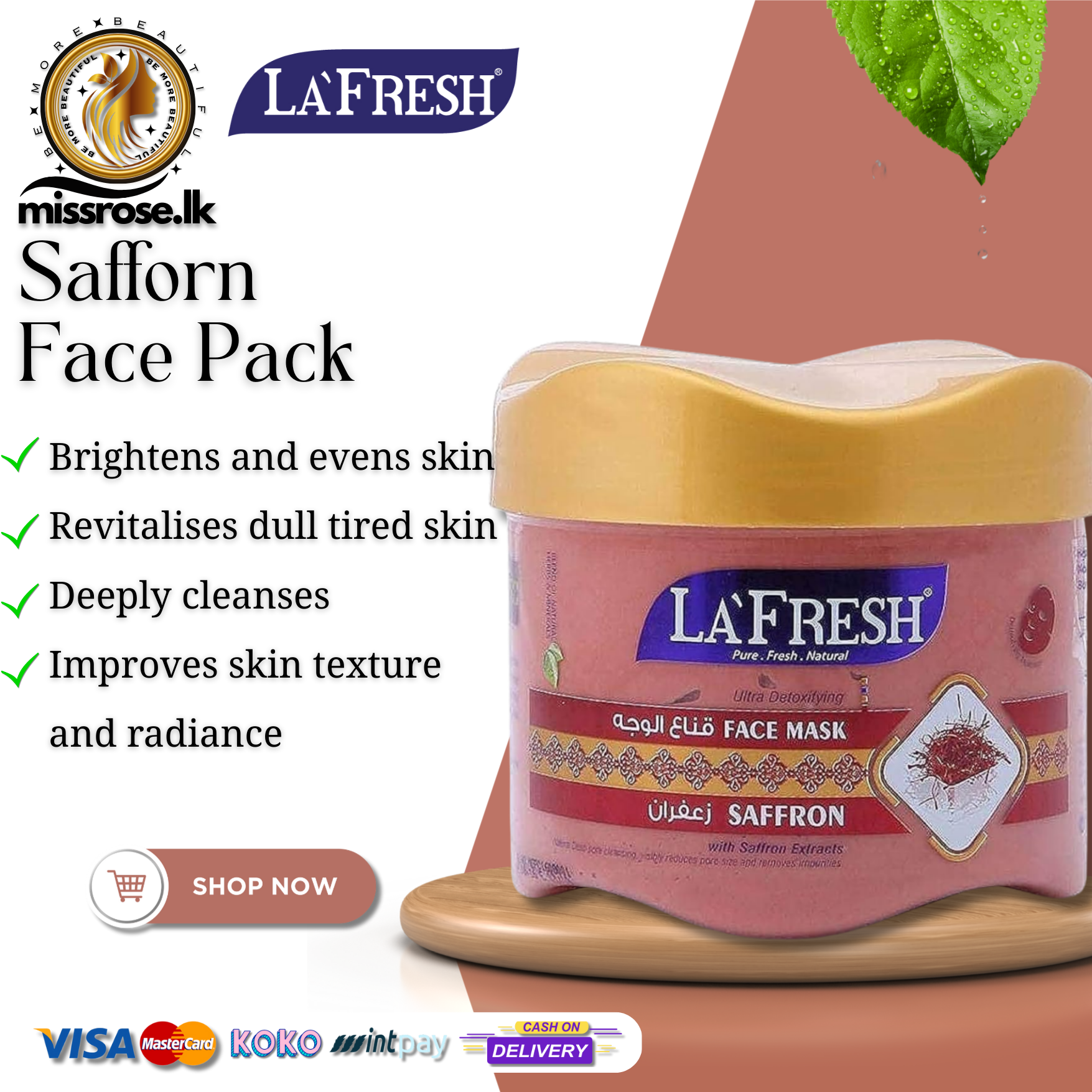 La Fresh - Saffron Face Pack & Face Mask – Missrose.lk